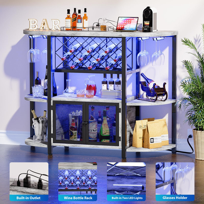 Mercer41 Ayzen 47.24'' Bar Cabinet | Wayfair